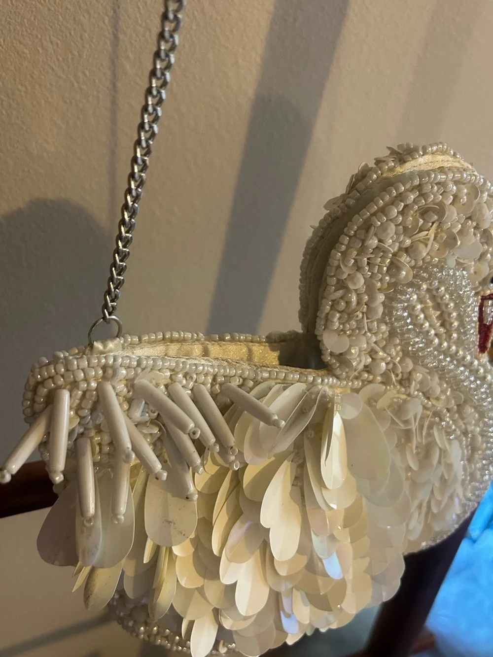 From Indida to You | Bags | From India To You White Swan Beaded Sequin ...